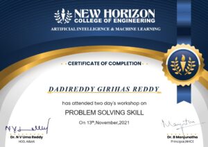 Workshop on “Problem Solving Skill” – Artificial Intelligence & Machine Learning